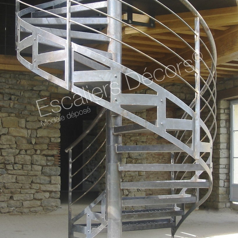Spiral staircase - FERDINAND DH33 - ESCALIERS DECORS - concrete step ...