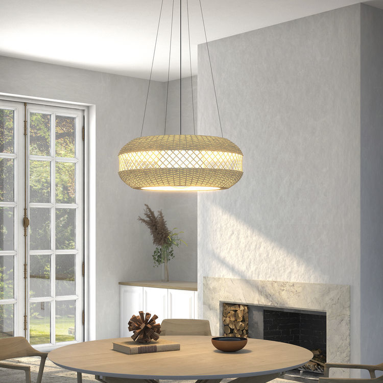 Pendant lamp - NATURAL - Pujol Iluminacion - wooden / contemporary / corded