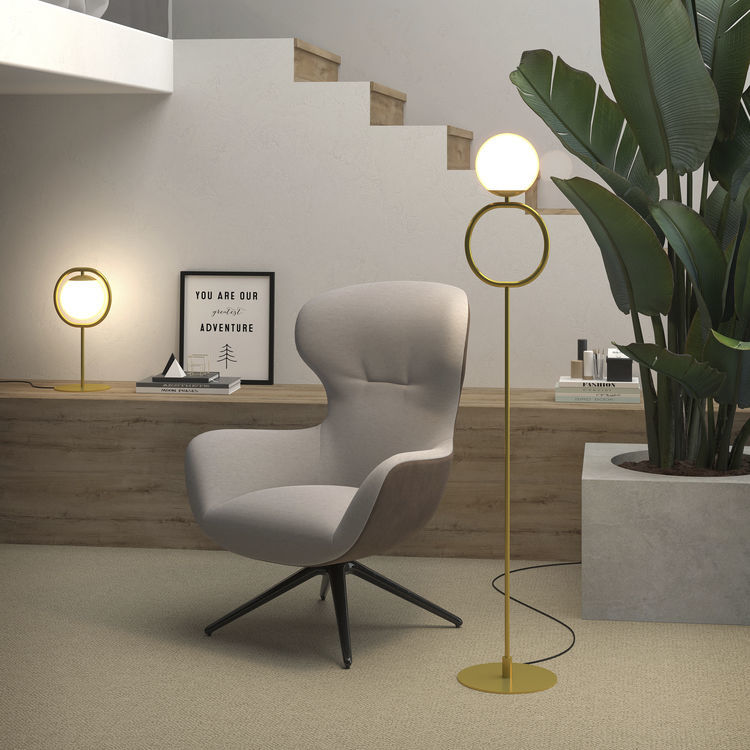 Floor-standing lamp - SPHERE - Pujol Iluminacion - metal / glass ...