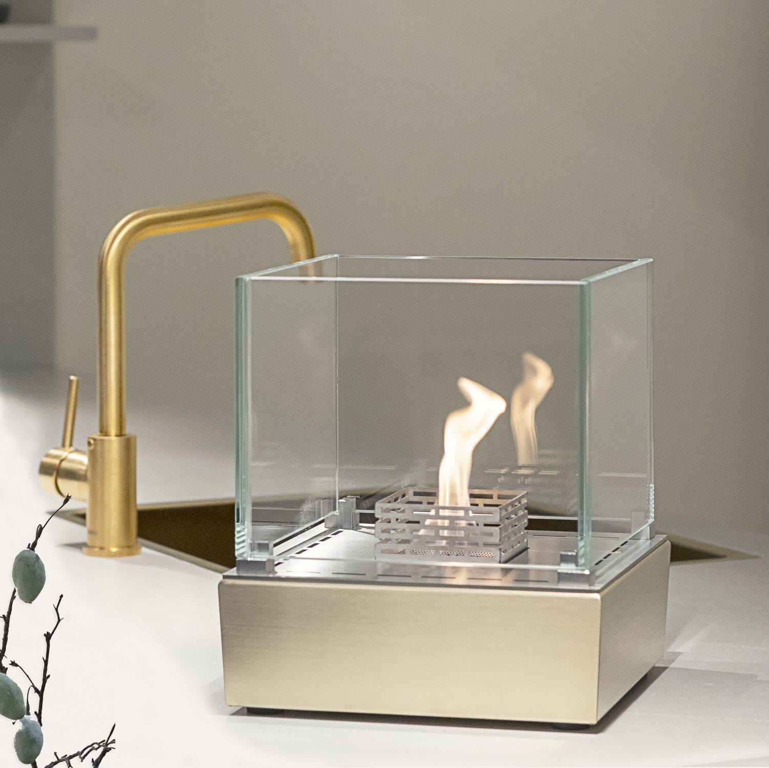 Steel bioethanol burner - Nice - Attika Feuer AG - free-standing / table