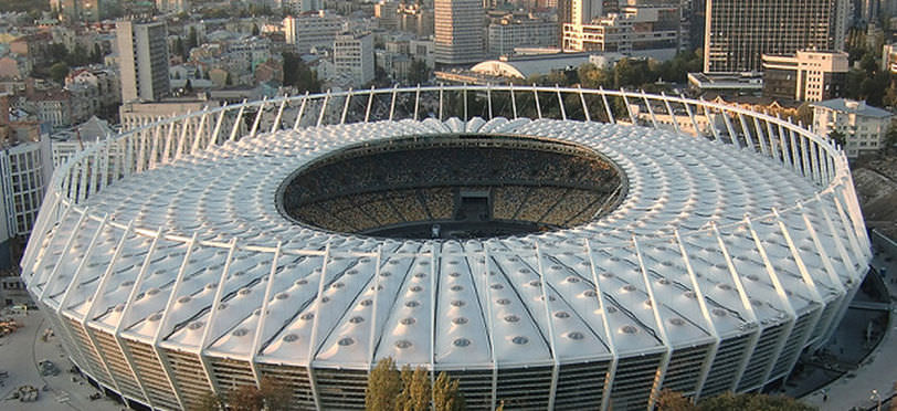 Cable-and-membrane tensile structure - OLYMPIC KIEV - Hightex - roof ...