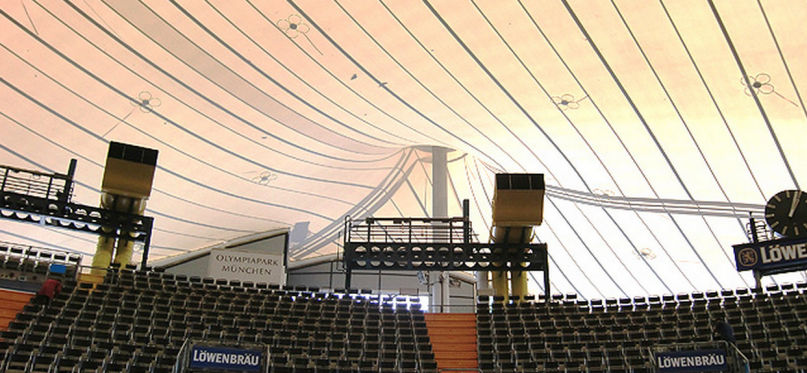 Cable-and-membrane tensile structure - MUNICH OLYMPIC - Hightex - roof ...