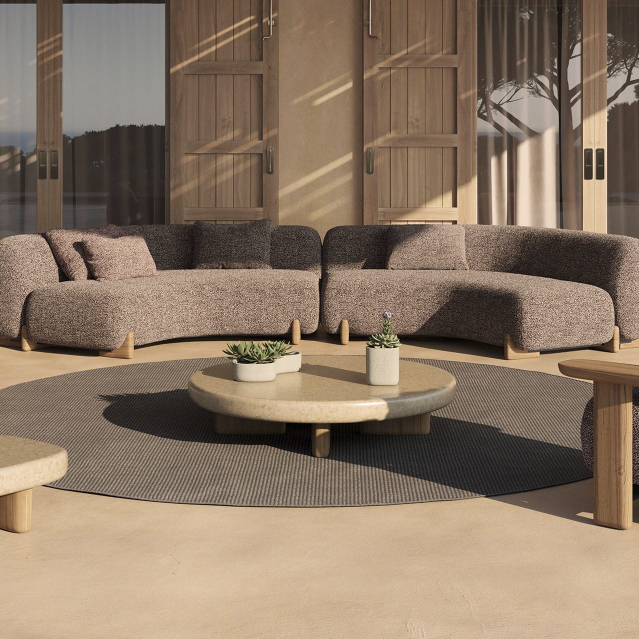 Modular sofa - Milos - VONDOM - semicircular / contemporary / outdoor