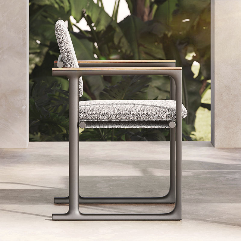 Contemporary chair - Tulum - VONDOM - outdoor / fabric / aluminum base