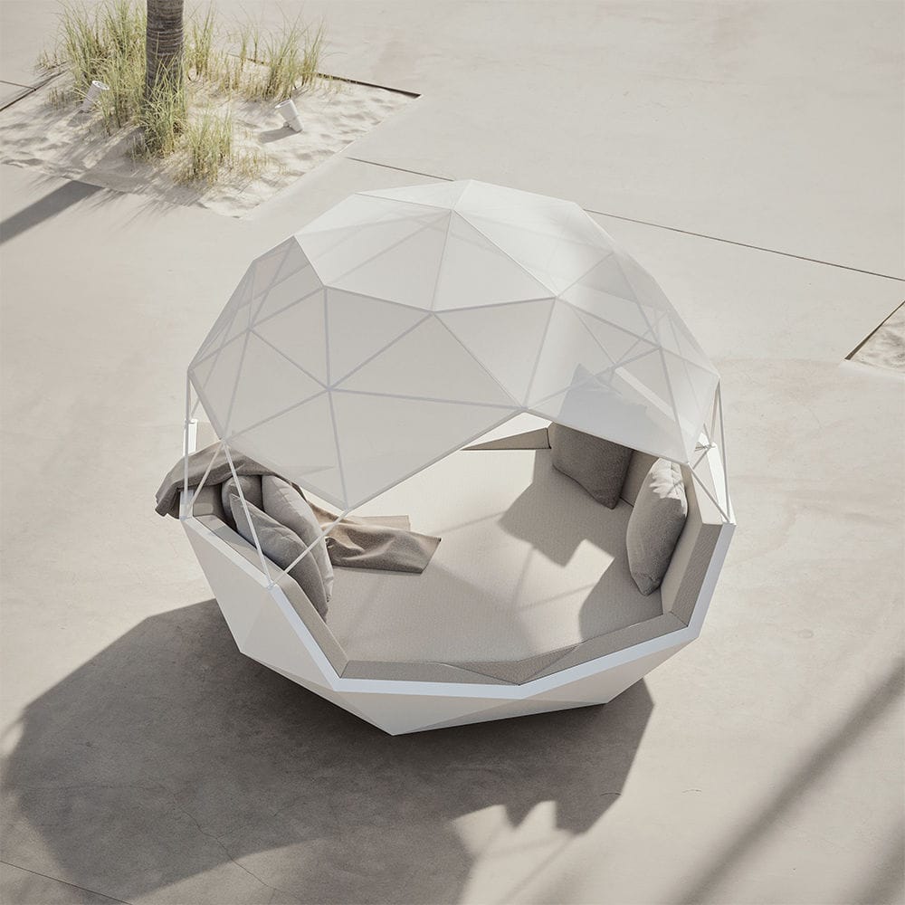 Contemporary daybed - Igloo - VONDOM - fabric / outdoor / canopy