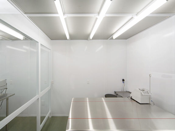 Aluminum suspended ceiling - CG - Gordon - panel / for clean rooms ...