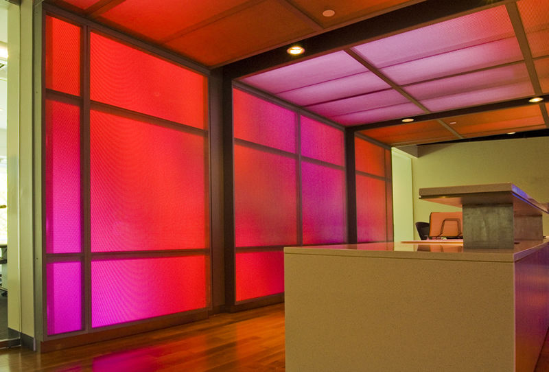 Wall-mounted decorative panel - Gordon - backlit / fabric / smooth