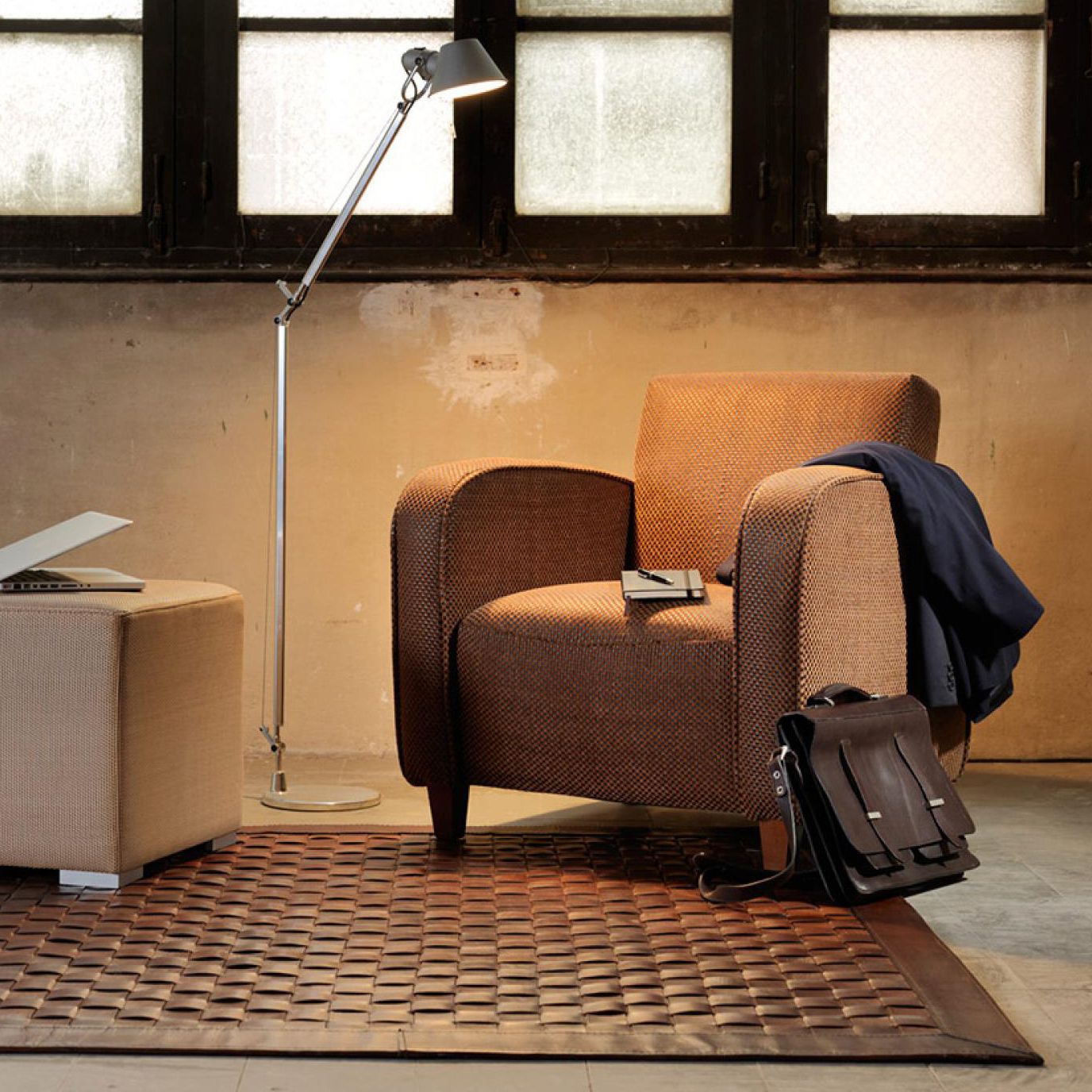 Contemporary rug - ELEGANCE : ASPEN - NATURTEX - plain / leather ...