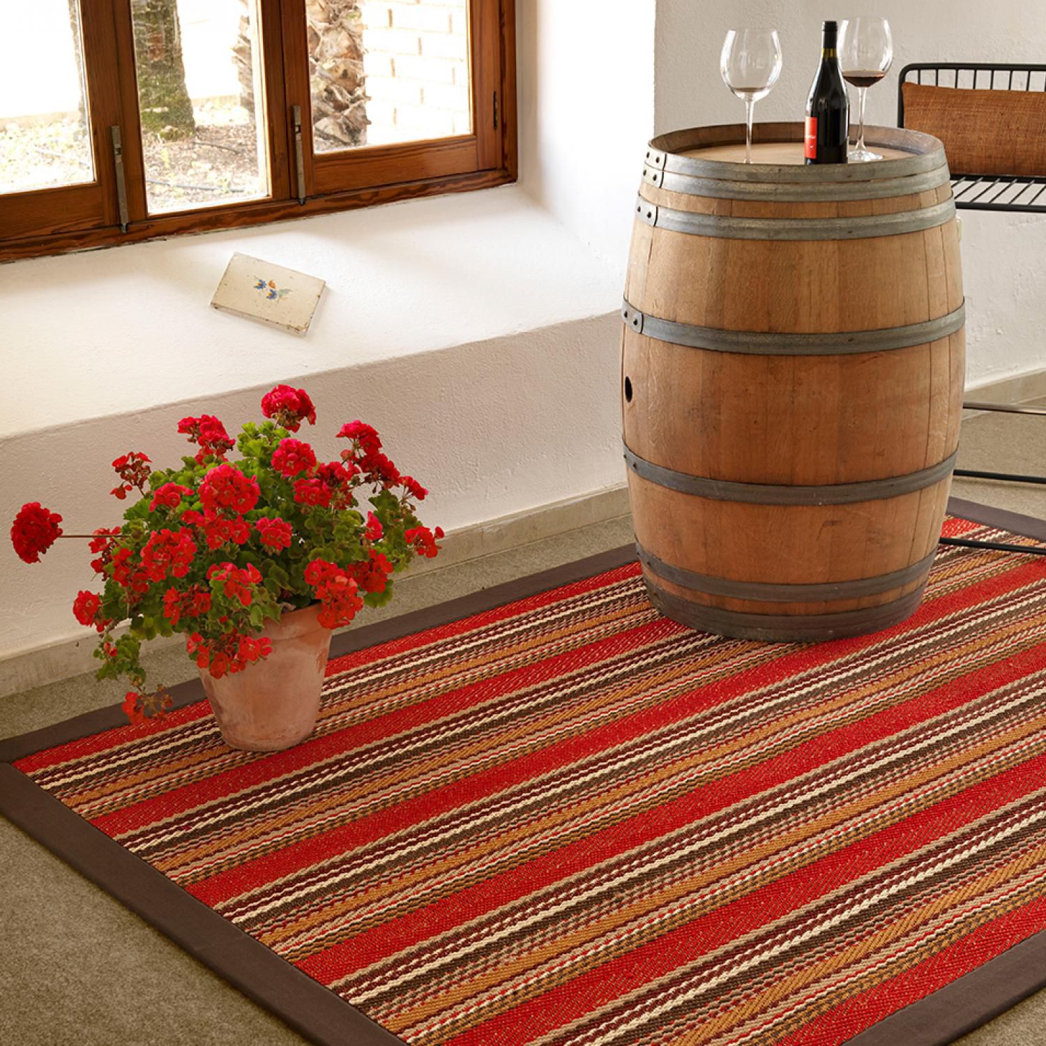 Contemporary rug - MEDITERRANEAN : MAHON - NATURTEX - striped / sisal ...