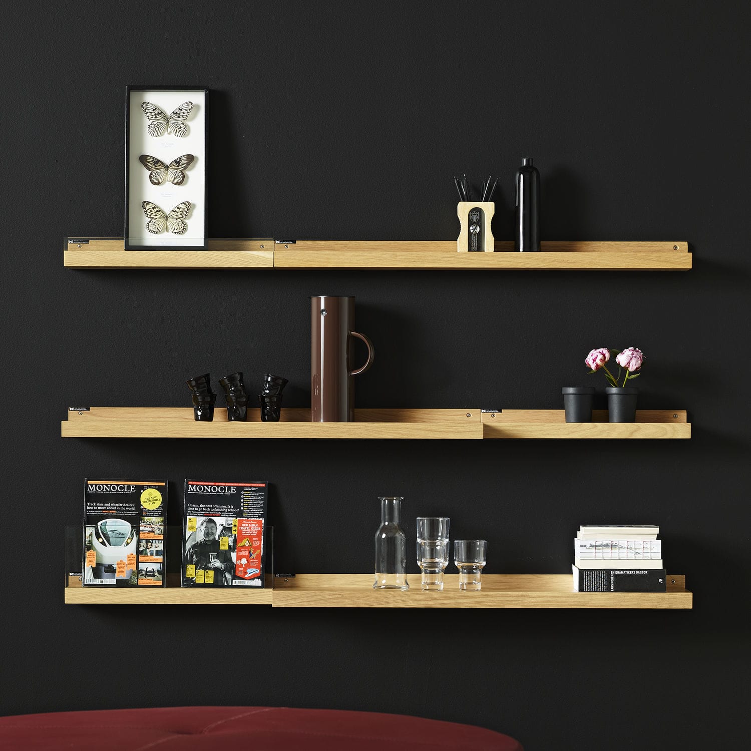 Wall-mounted shelf - FRONT - KARL ANDERSSON - contemporary / oak / birch