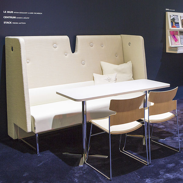 Modular upholstered bench - LE MUR - MATERIA - contemporary / fabric ...