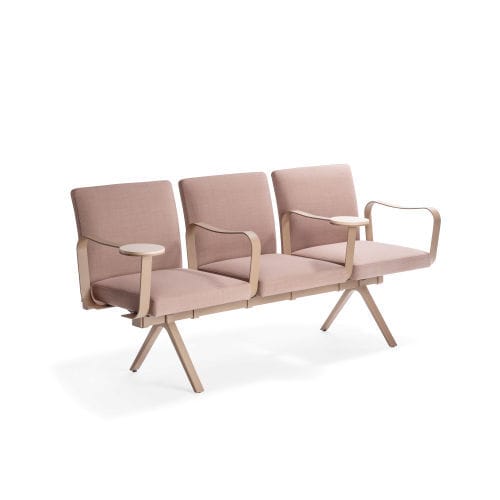 Steel beam chair - AMBIENT - MATERIA - fabric / leather / 3-seater