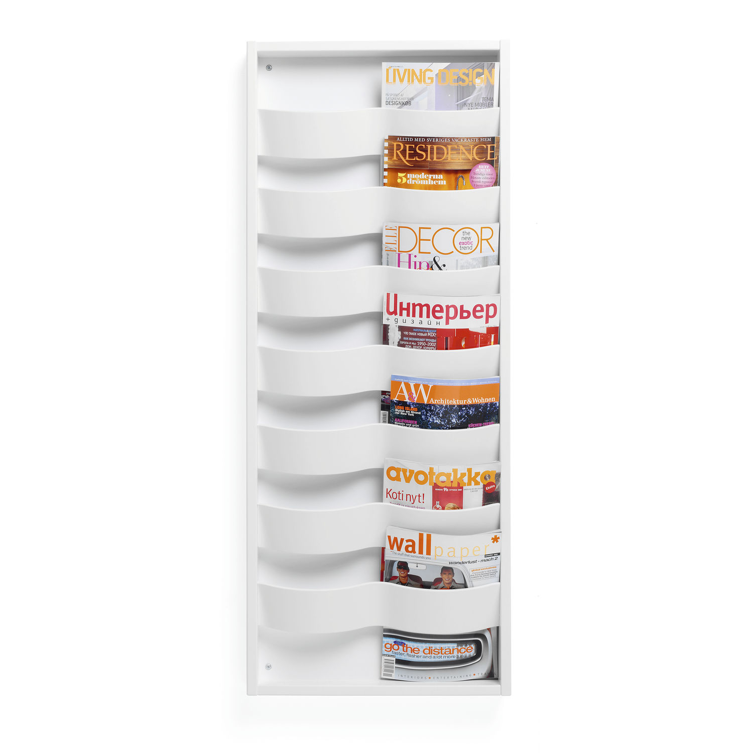 Contemporary magazine rack - VÅGSPEL - MATERIA - tertiary / wooden