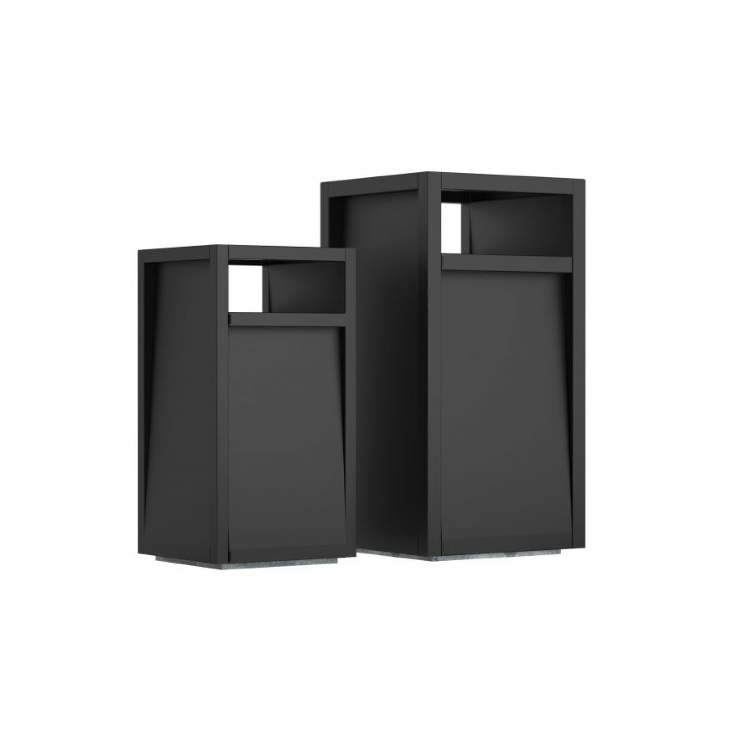 Public trash can - Frame - NOLA INDUSTRIER - powder-coated steel / zinc ...