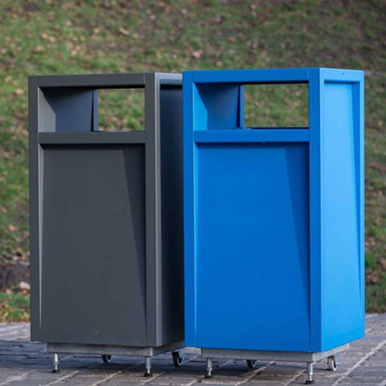 Public trash can - Frame - NOLA INDUSTRIER - powder-coated steel / zinc ...