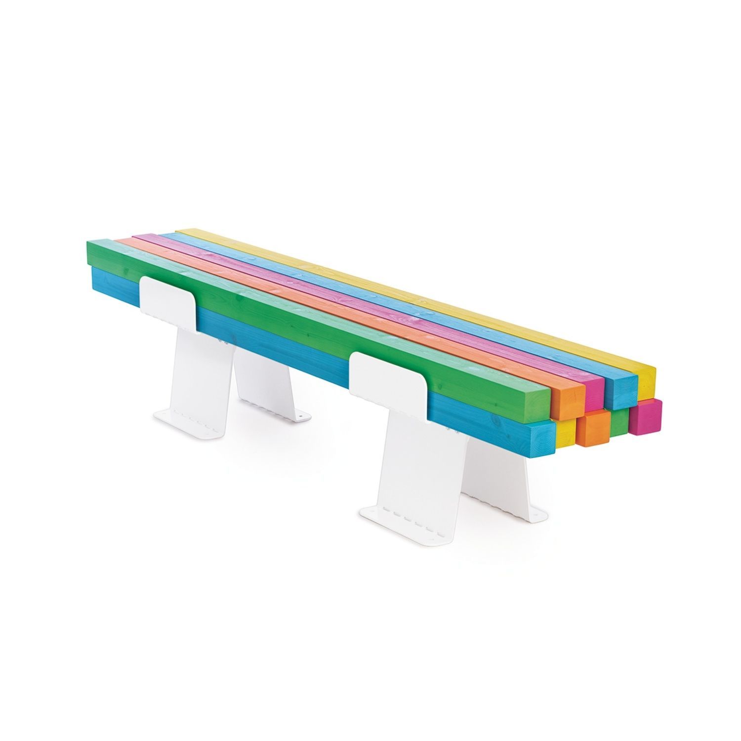 Contemporary public bench - Pylon - NOLA INDUSTRIER - ipe / sheet steel ...