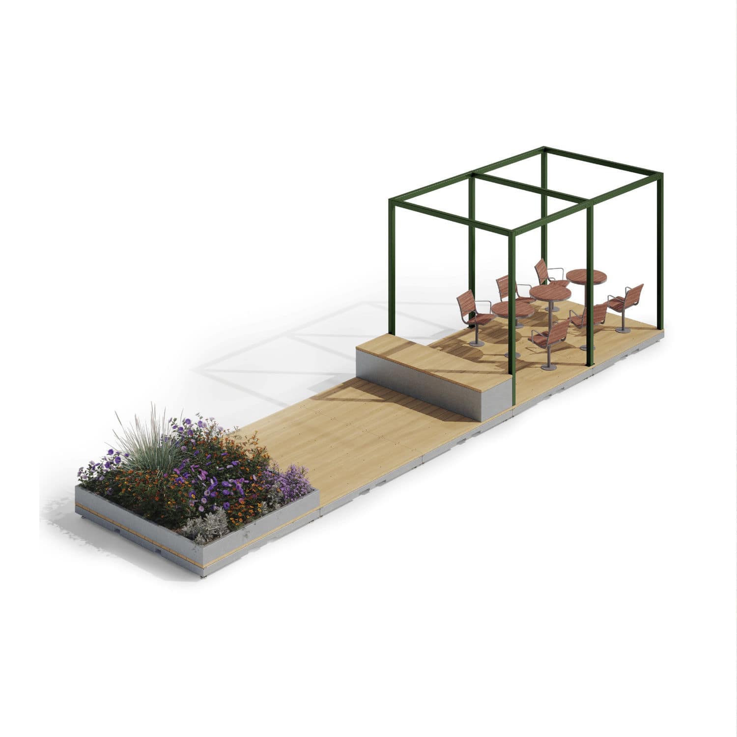 Modular parklet - Parklet Modular Urban Spaces - NOLA INDUSTRIER - with ...