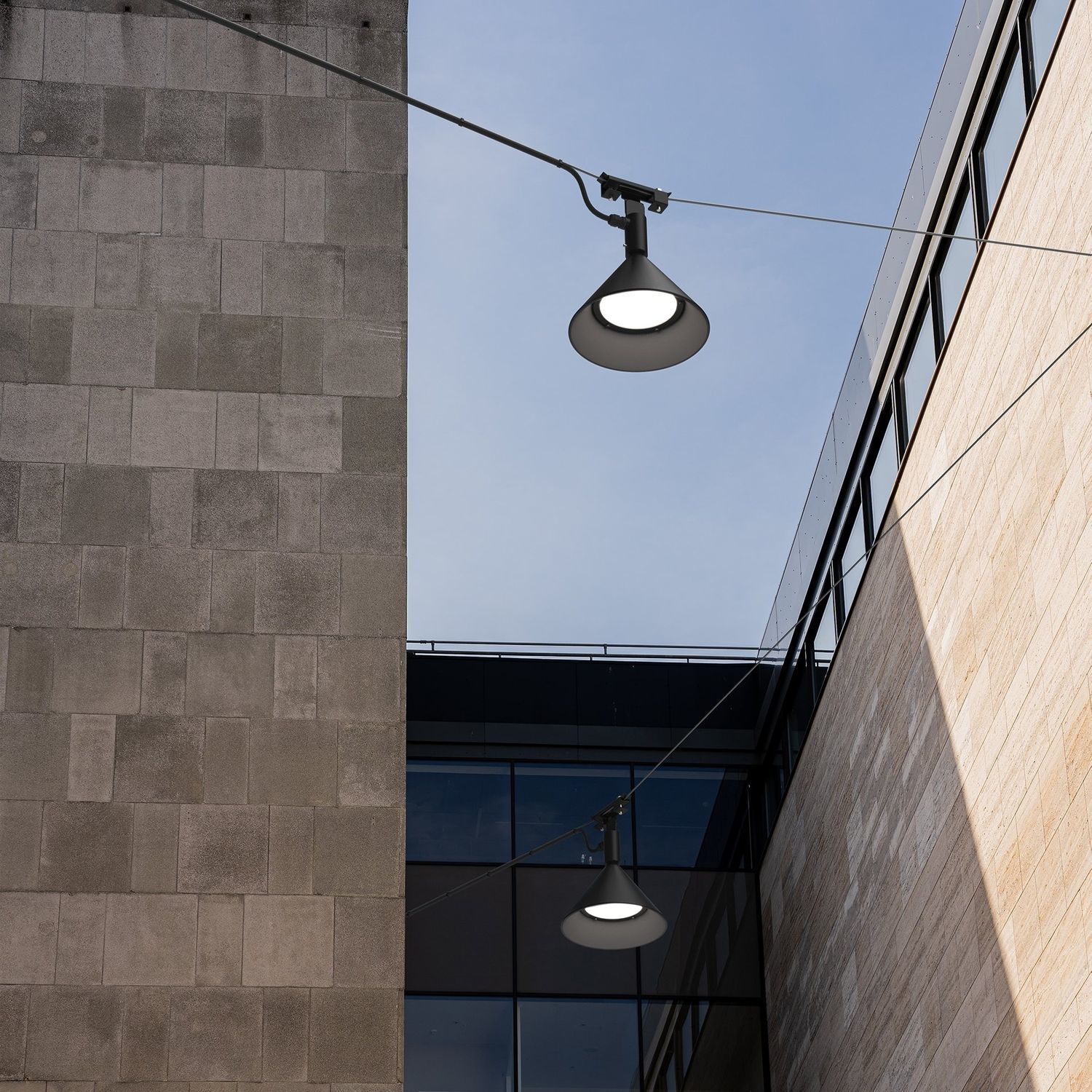 LED cable lighting - LUMO CATENARY - ZERO - conical / cast aluminum ...