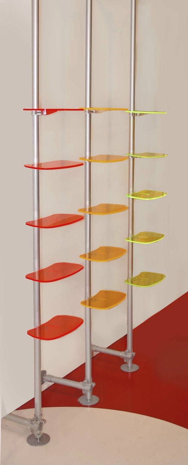 Wall-mounted display rack - FLUO - PAXTON - aluminum / for shop