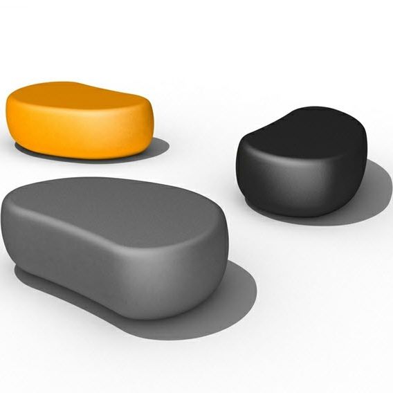 Contemporary pouf - BEAN - Feek - plastic / commercial