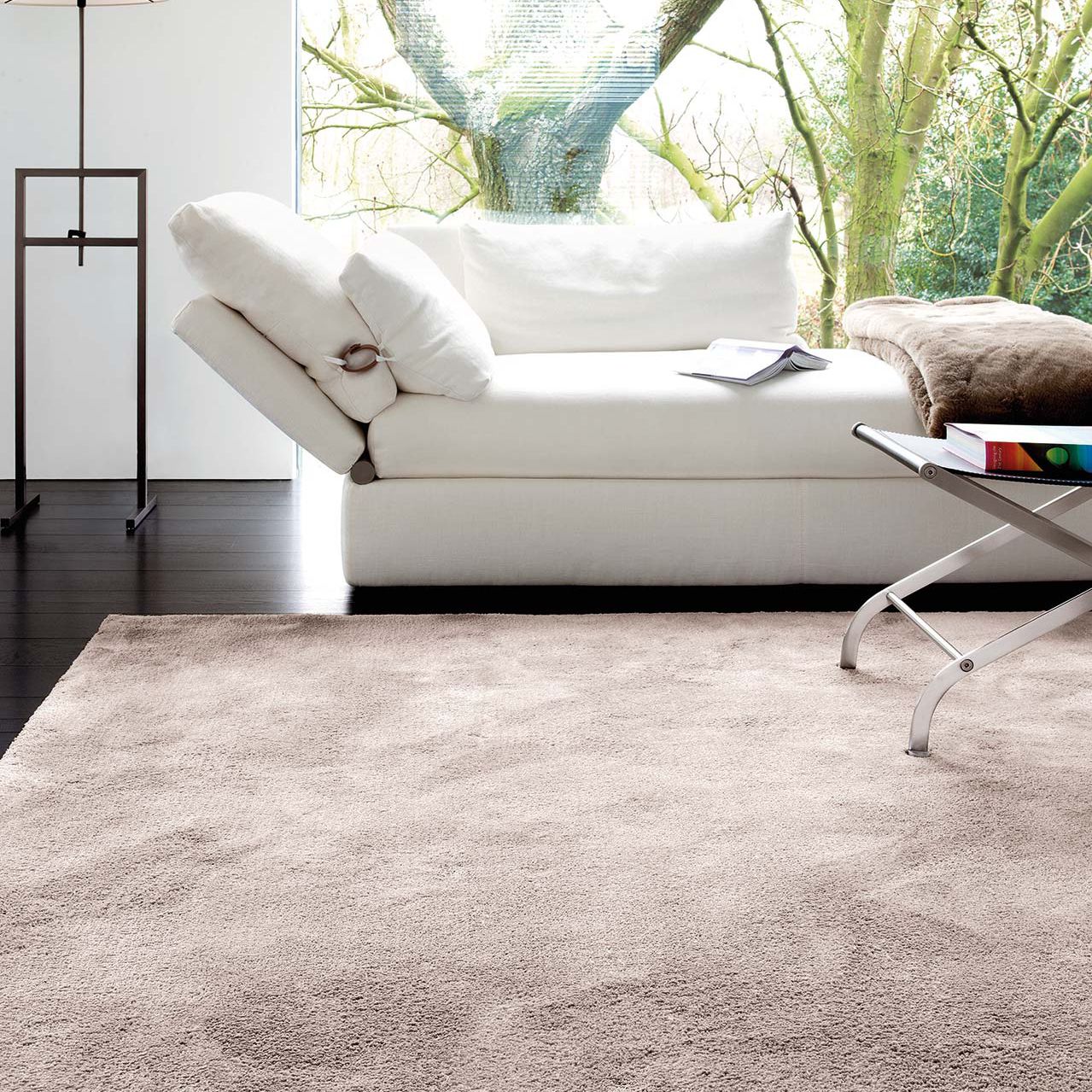Contemporary rug - Dream Pure - Limited edition - plain / cotton ...
