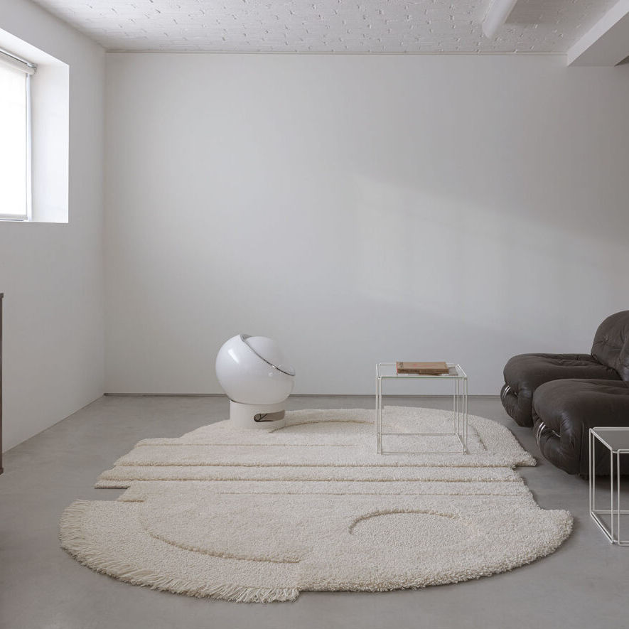 Contemporary rug - Abstract - Limited edition - patterned / plain / wool