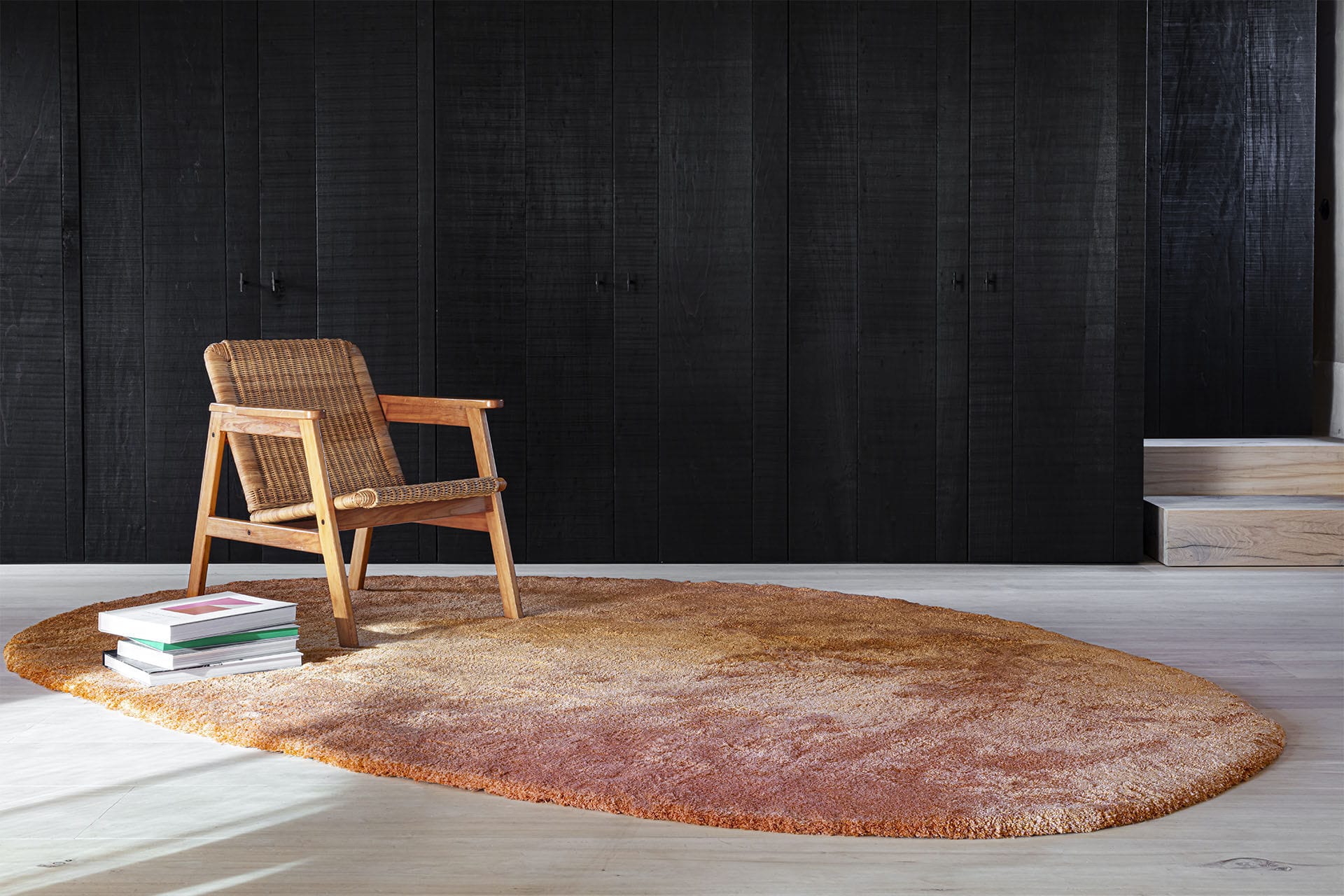 Contemporary rug - Astral Chromatic - Limited edition - plain / Tencel ...