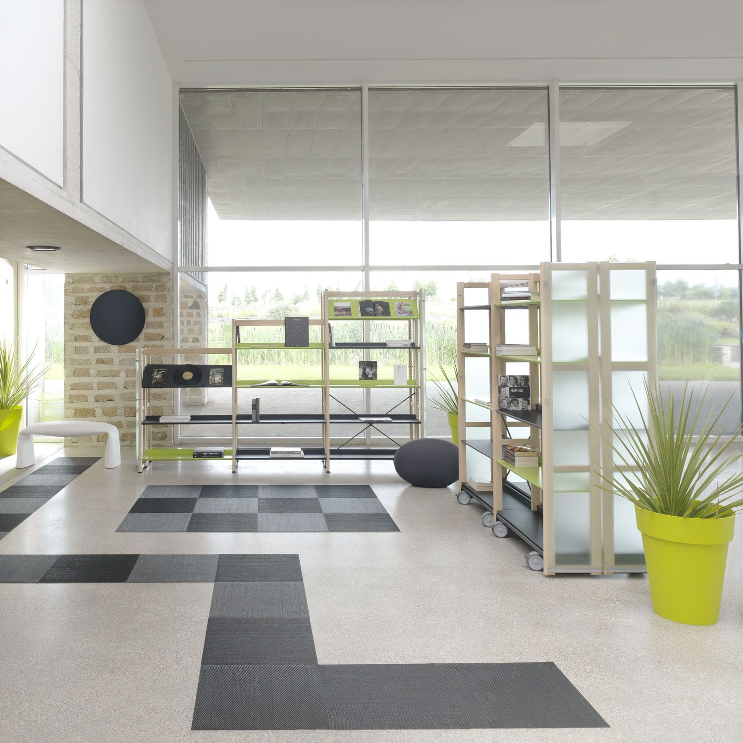 Library mobile shelving - MAJEO - DPC - commercial / standard / wooden