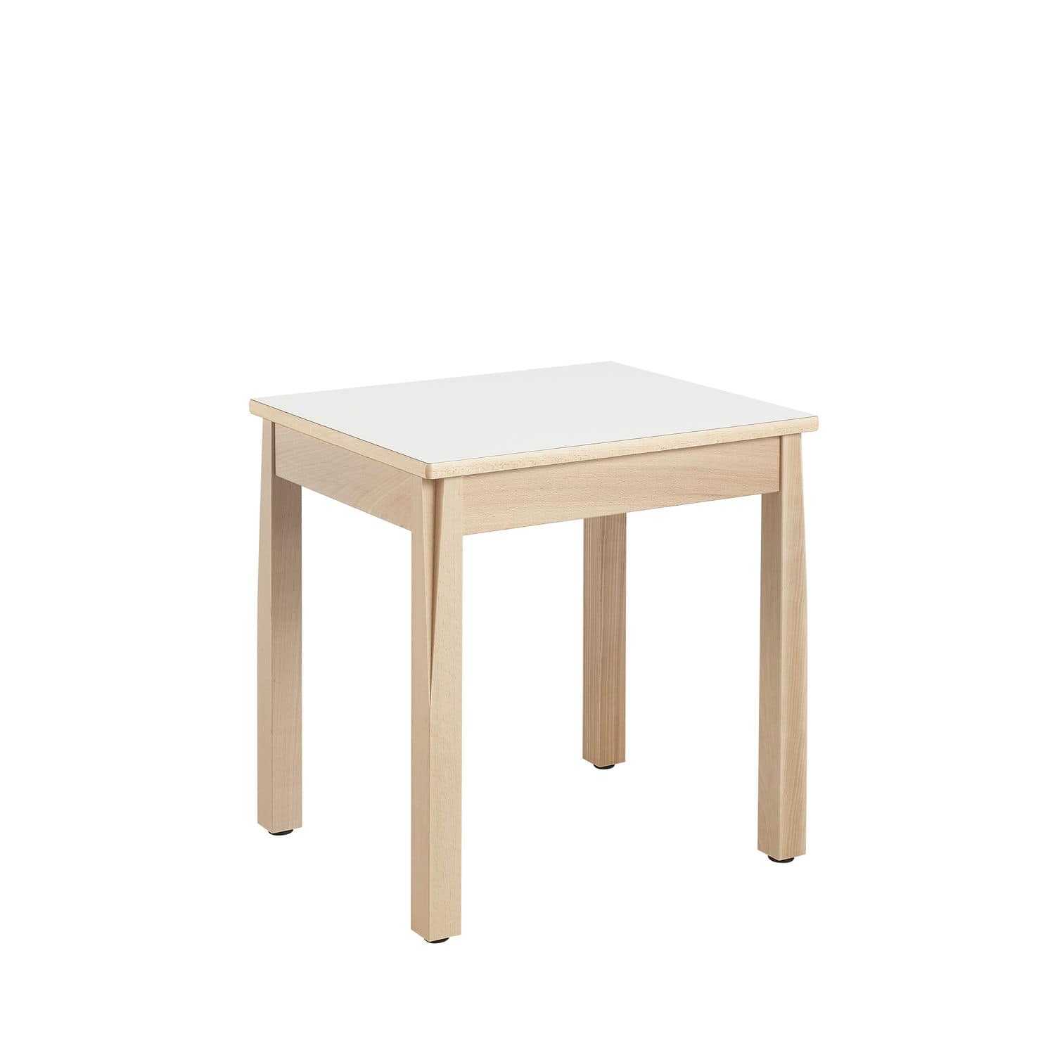 Contemporary table - KERIA - DPC - beech / varnished wood / beech base