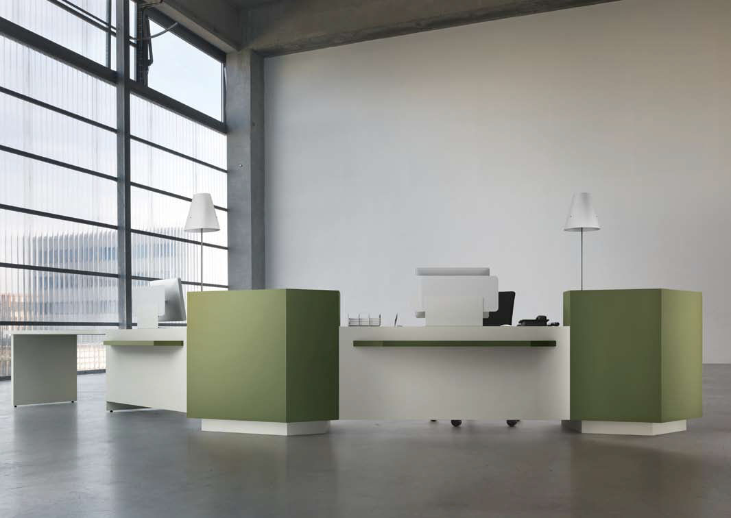 Modular reception desk - TOTEM - DPC - laminate