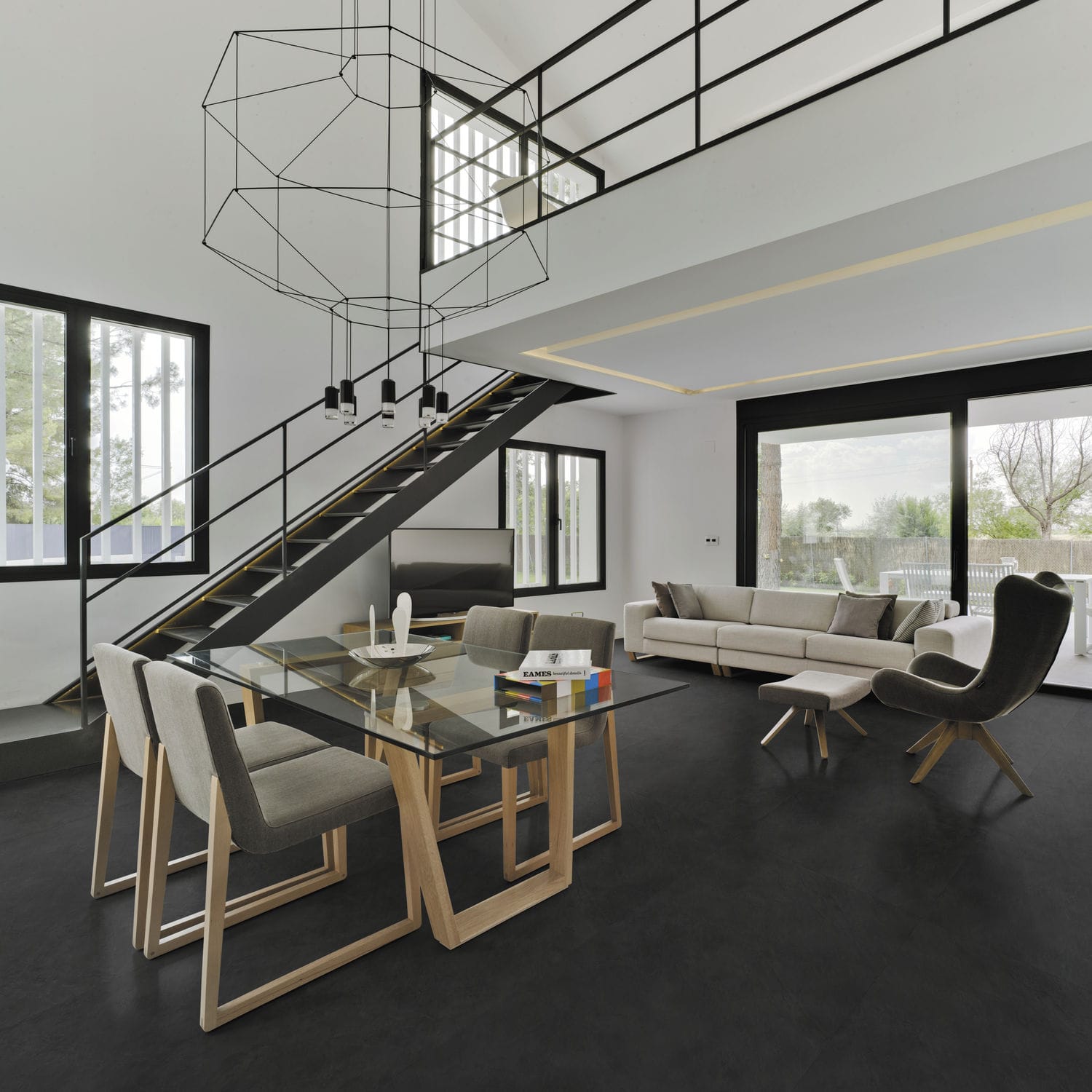 Porcelain stoneware tile - TECHLAM® : BASIC BLACK - Levantina ...