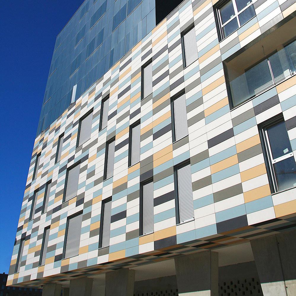 Ventilated facade cladding - COPING - FAVETON - sheet / ceramic / vertical