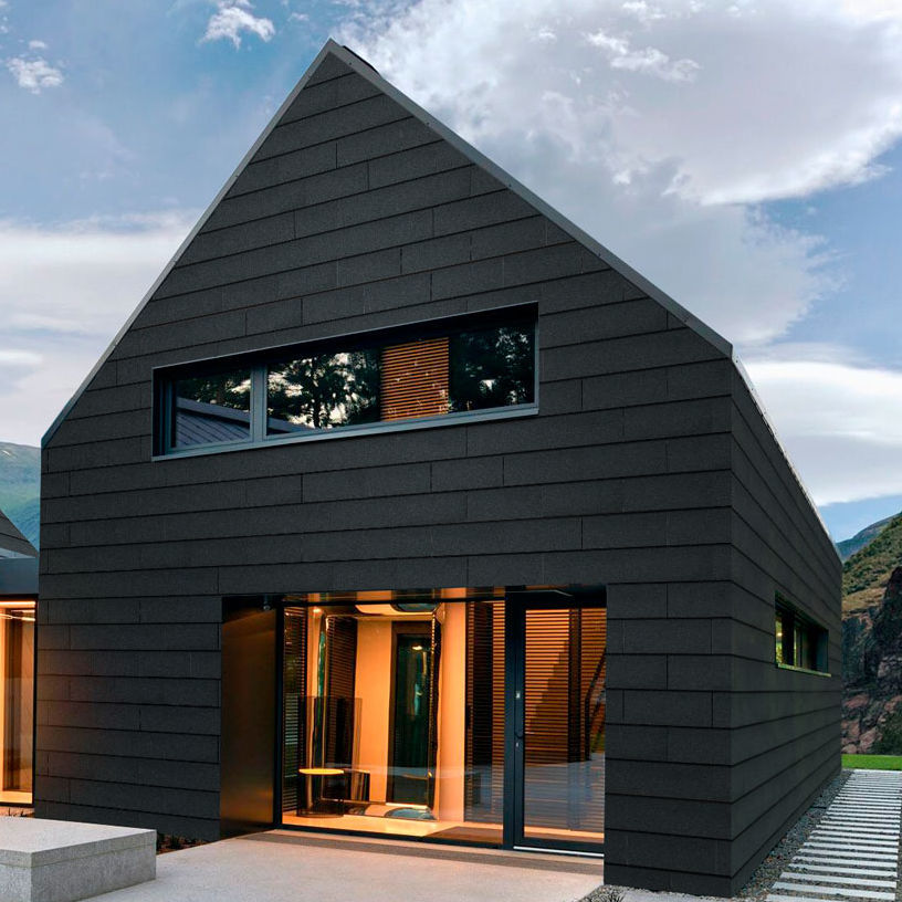 Ventilated facade cladding - FLAT - FAVETON - shingle / ceramic / vertical