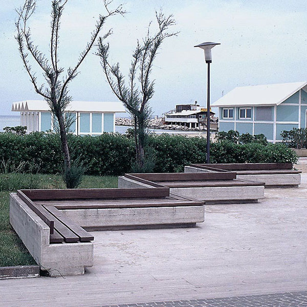 Contemporary public bench - BLOCK - Euroform K. Winkler GmbH - hardwood ...