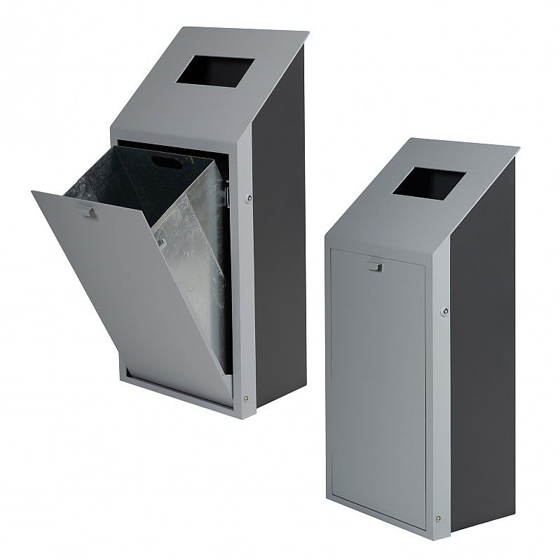 Public trash can - CUBE - Euroform K. Winkler GmbH - galvanised steel ...