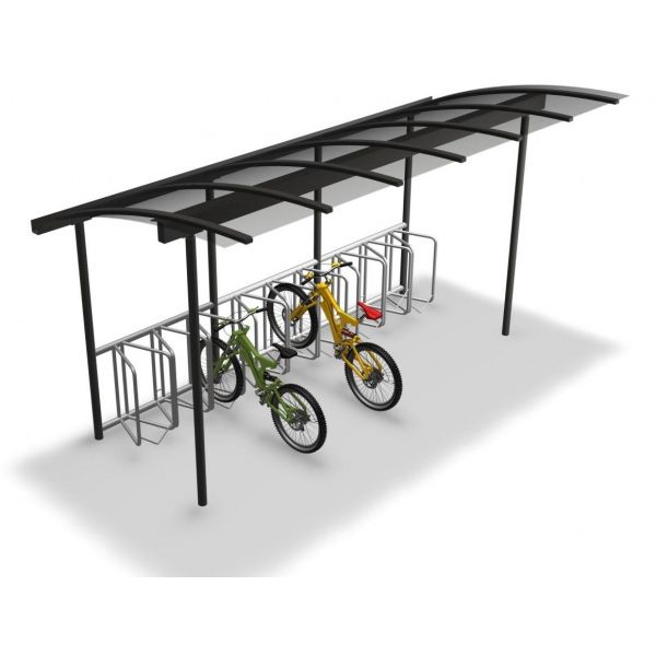 Polycarbonate canopy cycle shelter - COMBI BIKE - Euroform K. Winkler GmbH