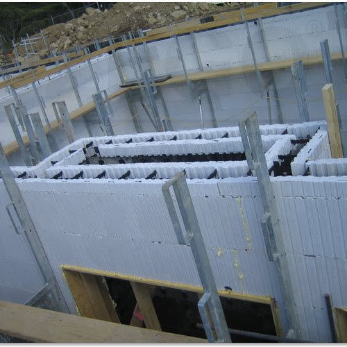 Recycled plastic formwork block - FIREFORM - Zego Pty Ltd - for wall ...