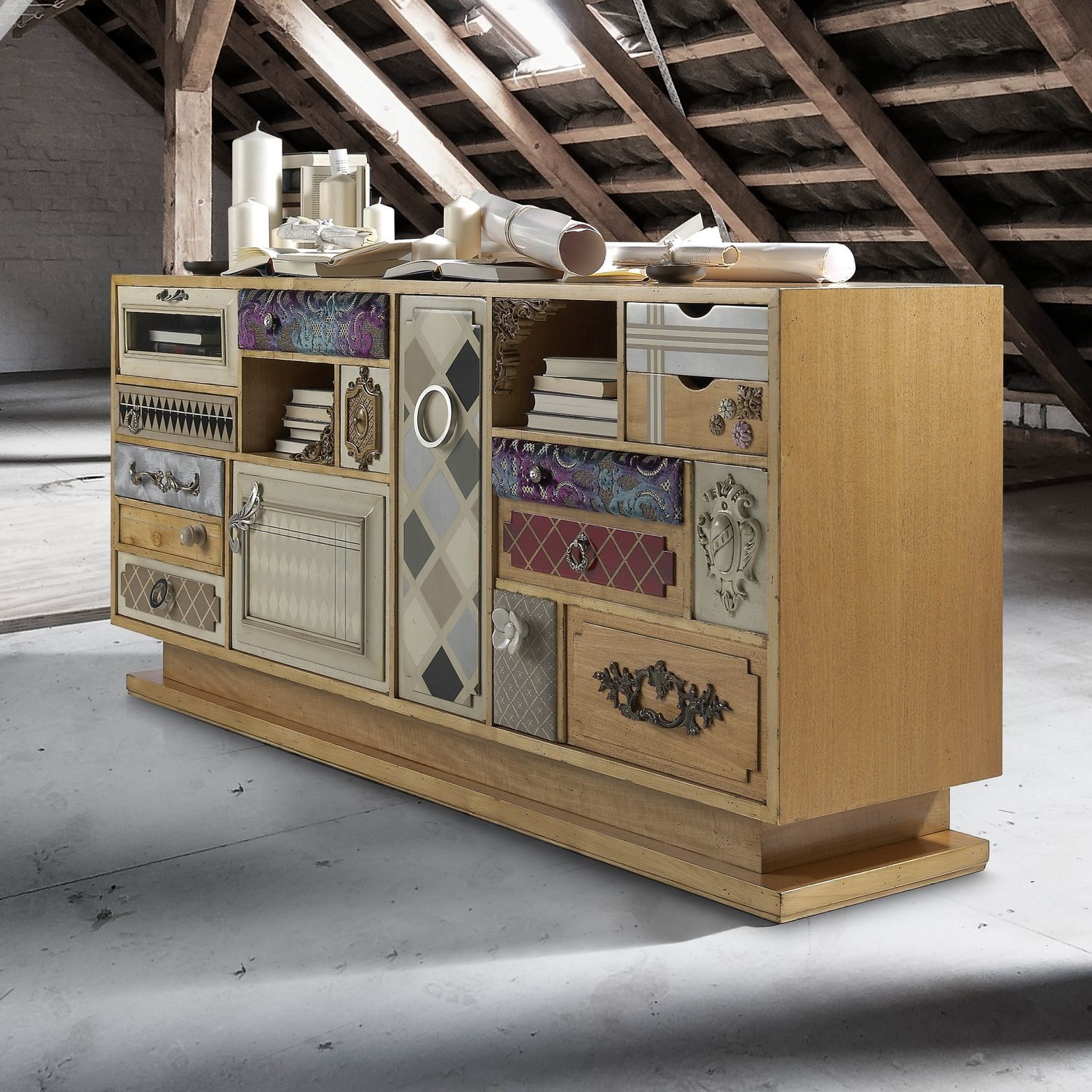 Contemporary sideboard - PUNK - LOLA GLAMOUR - wooden / custom / with ...