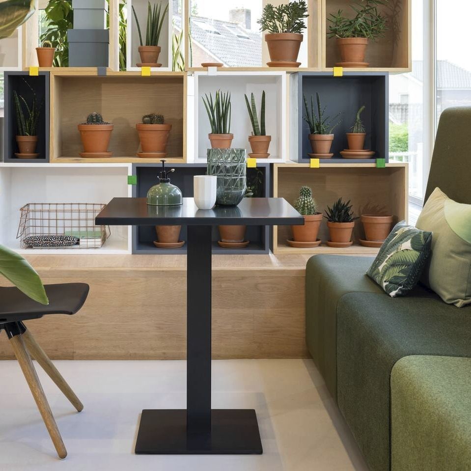 Contemporary table - CROSS - Ahrend - wooden / metal base / rectangular