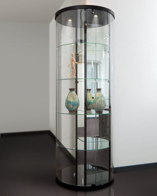 Contemporary display case - CURVE THREE QUARTERS ROUND - SDB ...