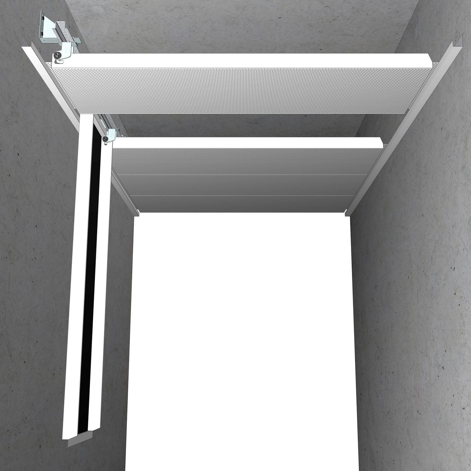 Galvanised steel suspended ceiling - AXESS - Plafometal - panel / for ...