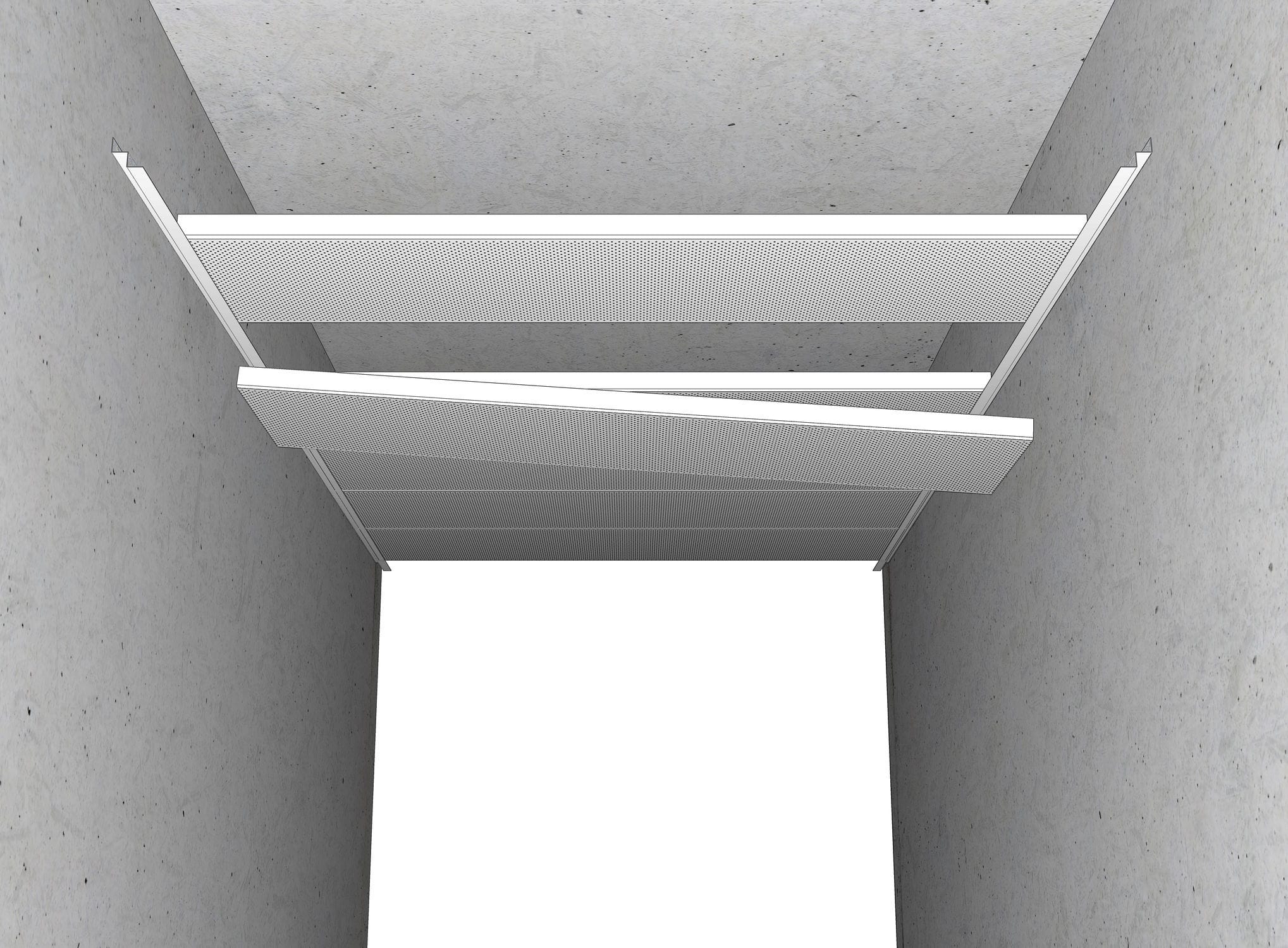 Metal suspended ceiling - PM2 - Plafometal - panel / for conference ...