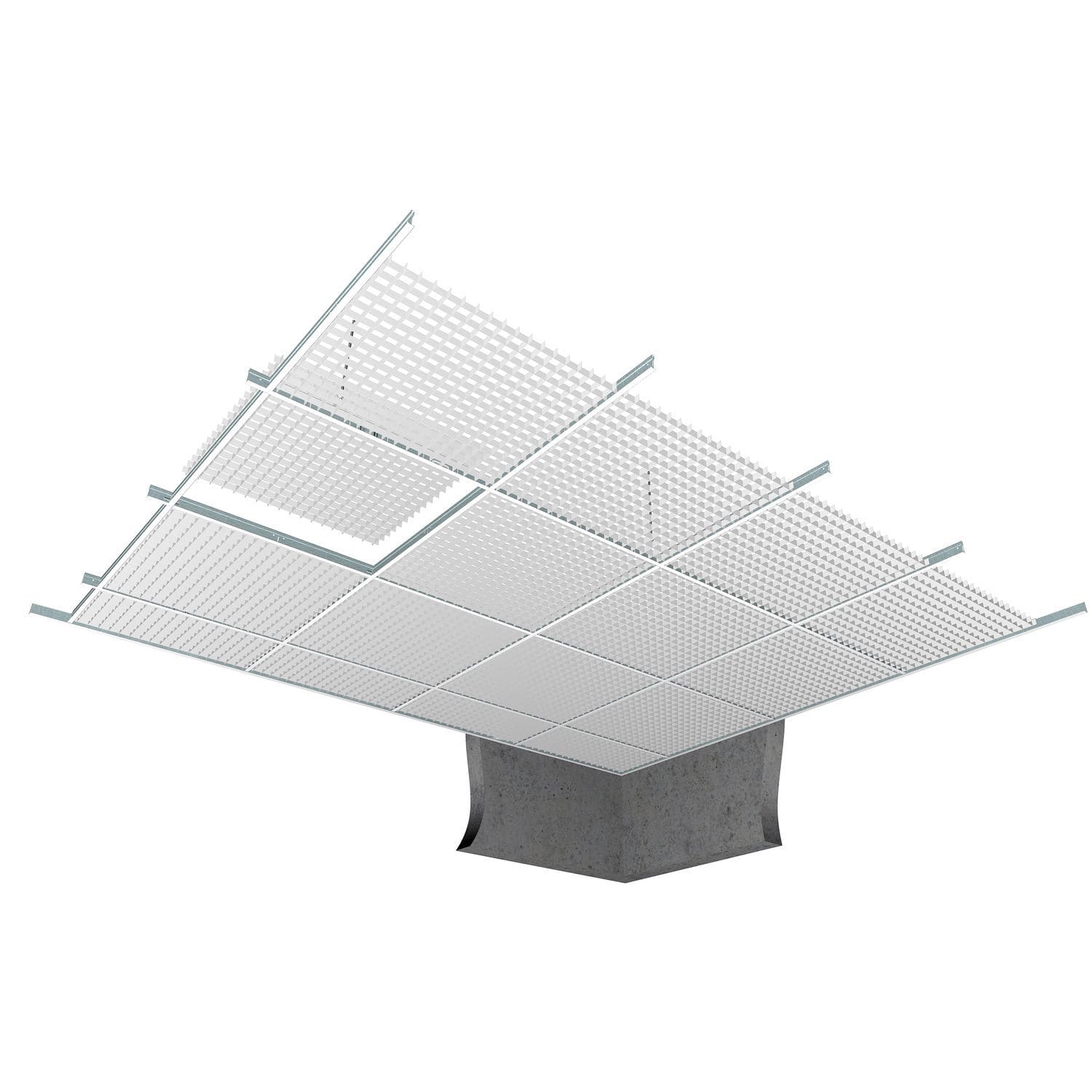 Aluminum suspended ceiling - MONOLINE - Plafometal - panel / indoor ...