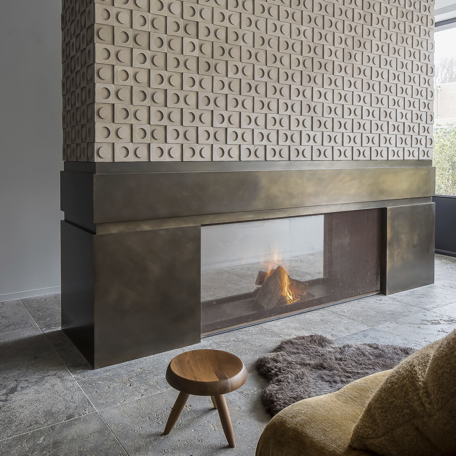 Wood-burning fireplace - UNIVERSAL - Metalfire Architectural fireplaces ...