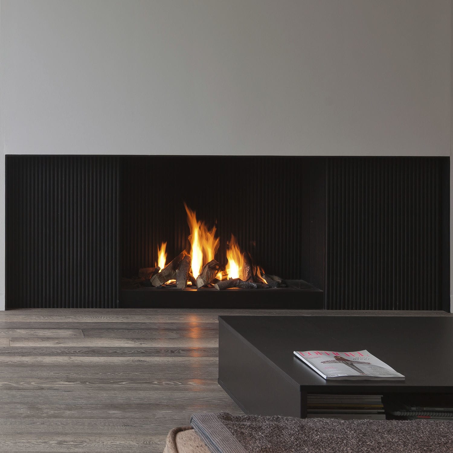 Gas fireplace - URBAN - Metalfire Architectural fireplaces - built-in ...