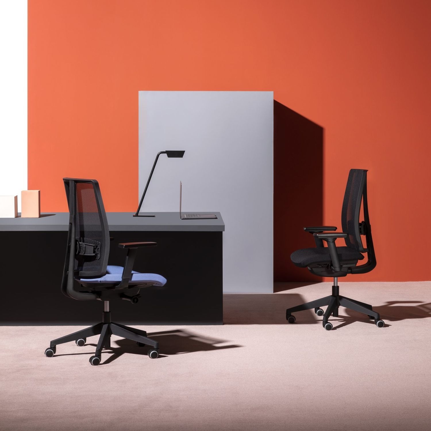 Contemporary office chair - SWITCH - LUXY - indoor / fabric / metal base