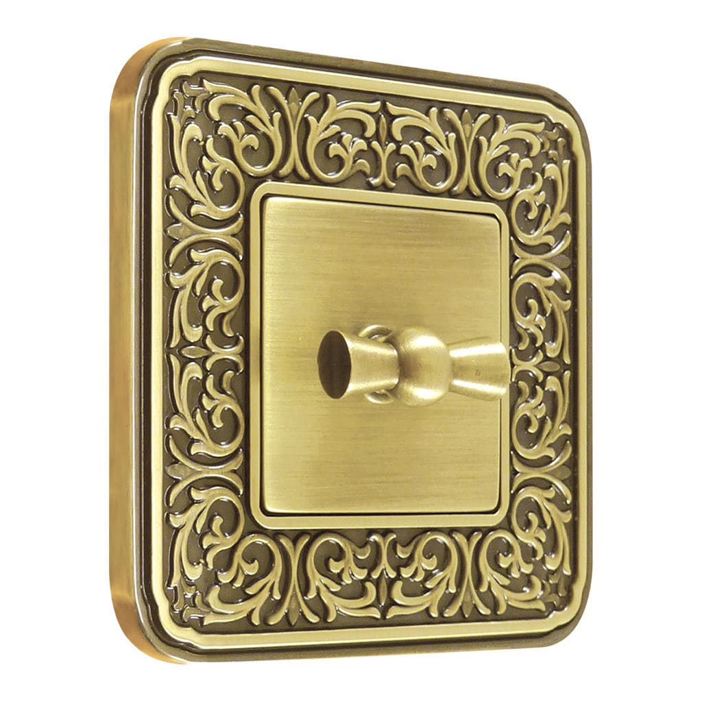Light switch - FEDE Switch & Light - rotary / recessed / brass