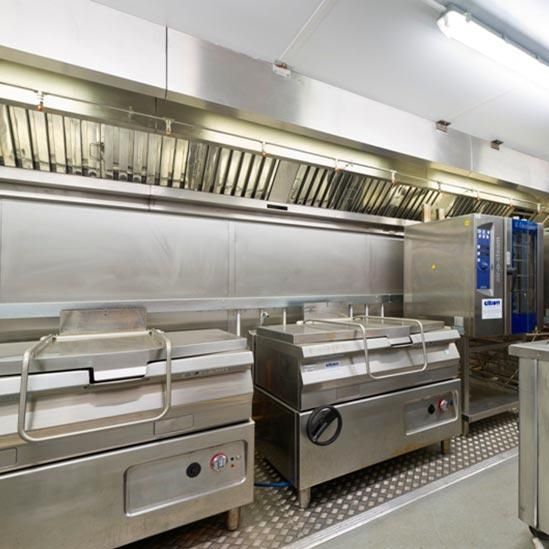 Stainless steel commercial kitchen - Algeco - modular / straight / small