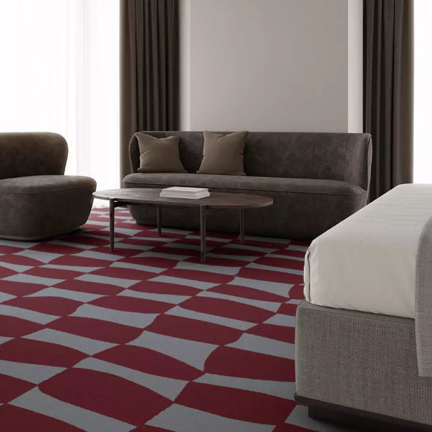 Tufted carpet - SHE LB5 - EGE CARPETS - wool / geometric pattern / gray