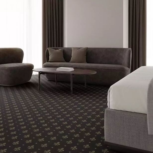 Tufted carpet - REX - EGE CARPETS - polyamide / damask / red